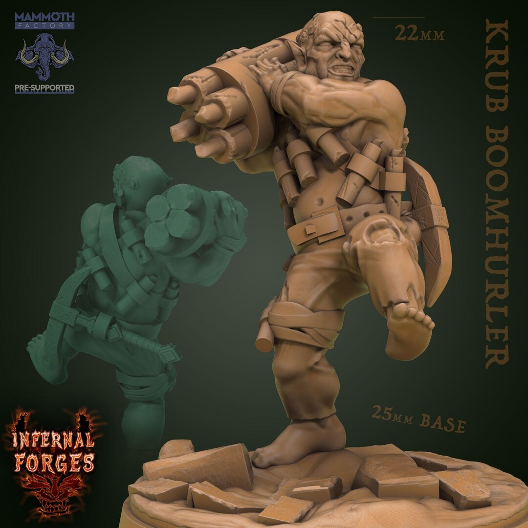 Ogre - Krub Boomhurler Miniature for Dnd, DSA, Pathfinder, RPG ...