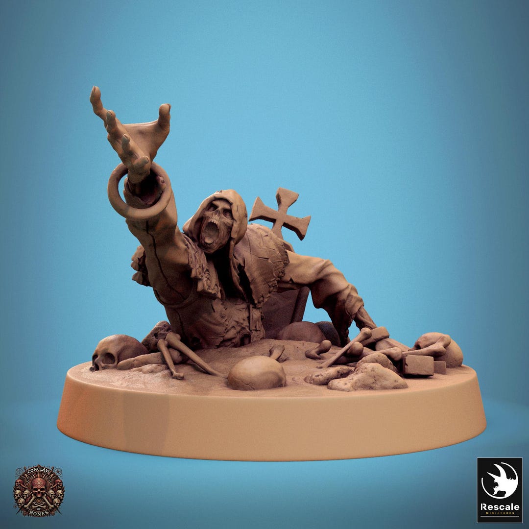 Zombie Revival Miniature for Dnd, DSA, Pathfinder 28 Mm, 32 Mm, Resin ...