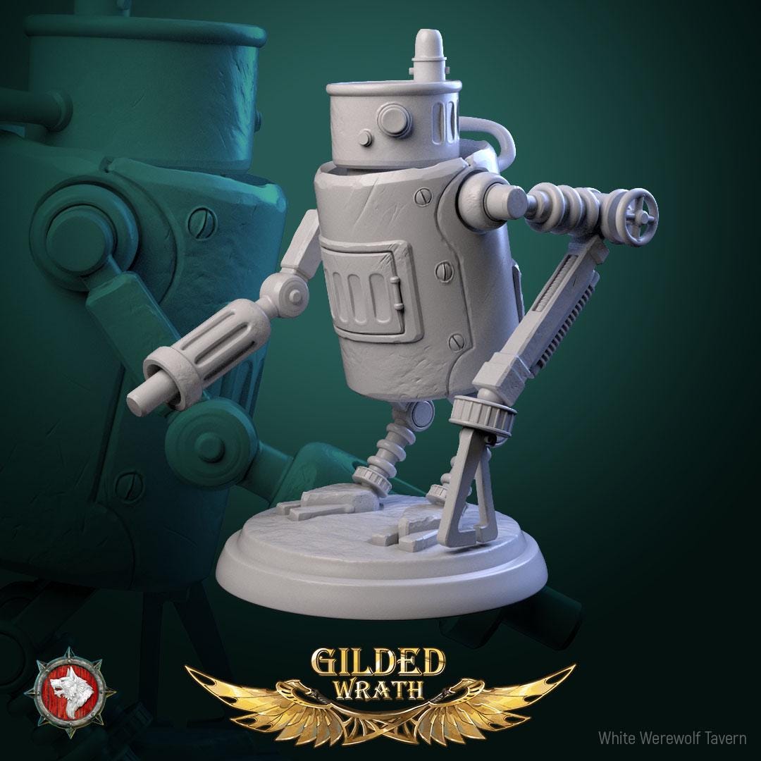 Scrap Bot 2 V1 - Miniature for Dnd, DSA, Pathfinder - Figures With Base ...