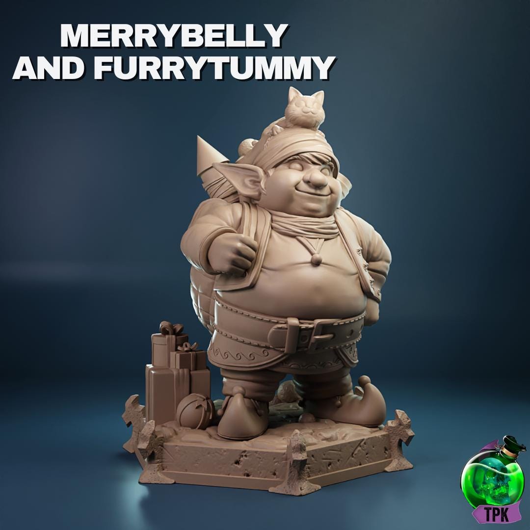 Merrybelly Cat - Gnome Miniature for Dnd, DSA, Pathfinder, RPG Tabletop ...