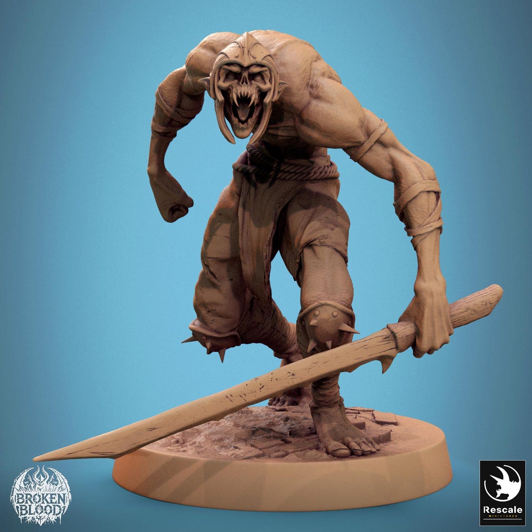 Ghoul Ravager Walk Angry - Miniature for Dnd, DSA, Pathfinder - 28 Mm ...