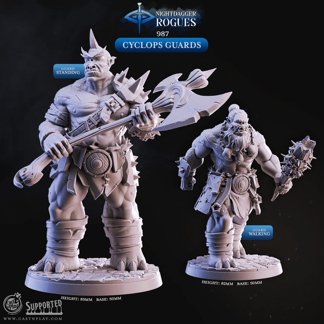 Cyclops Guards - Human Cyclop Rogue Miniature for Dnd, DSA, Pathfinder ...