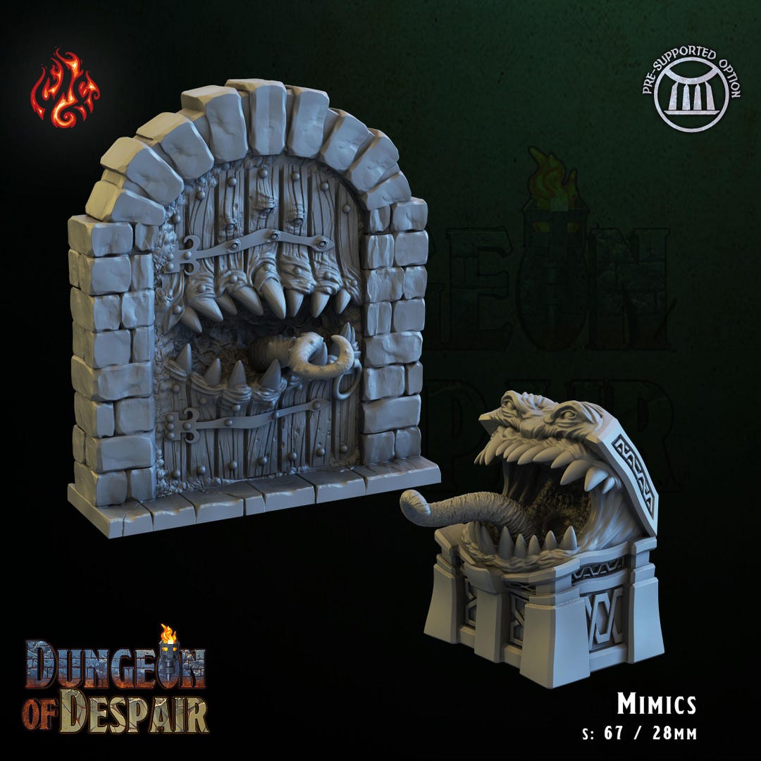 Mimics - Miniature for Dnd, DSA, Pathfinder - 28 Mm, 32 Mm, Figure With ...