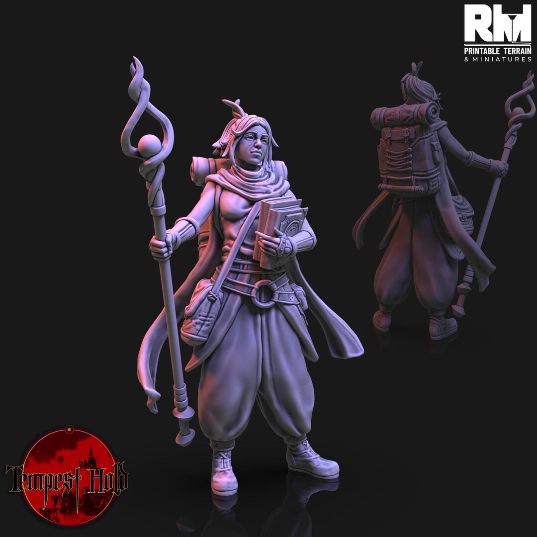 Mage Apprentice Miniature for Dnd, DSA, Pathfinder 28 Mm, 32 Mm Resin ...