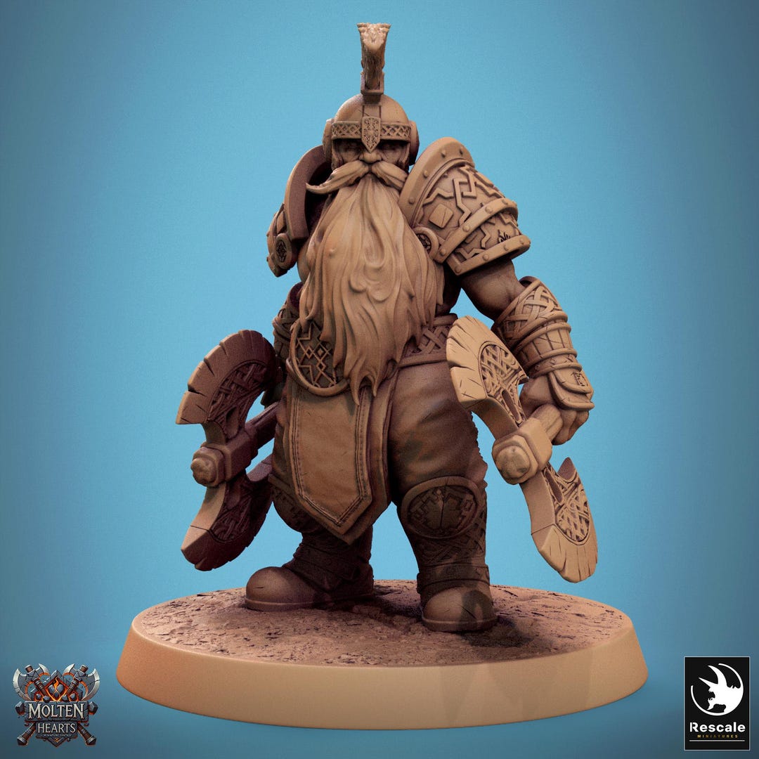 Dwarf Warrior - Miniature for Dnd, DSA, Pathfinder, RPG Tabletop Figure ...