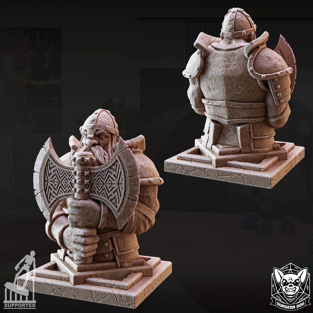 Terrain - Dwarven Statue Miniature for Dnd, DSA, Pathfinder, RPG ...