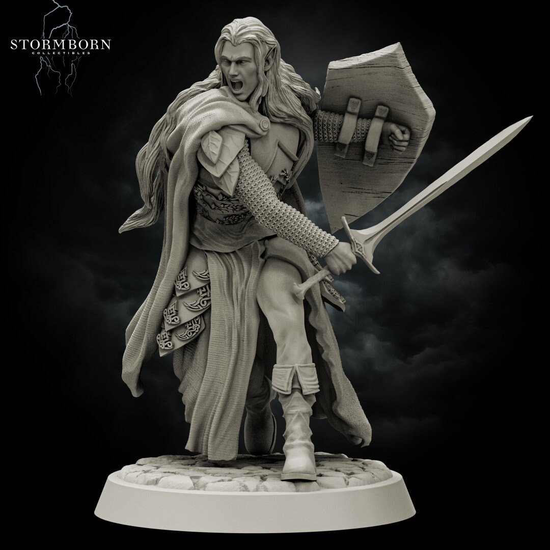 Elven Warrior by Stormborn Collectibles - Tabletop Dnd Miniature - 32 ...