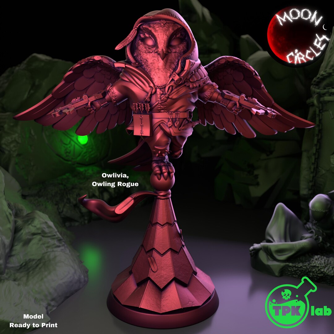 Owlivia Owling Rogue - Owl Miniature for Dnd, DSA, Pathfinder, RPG ...