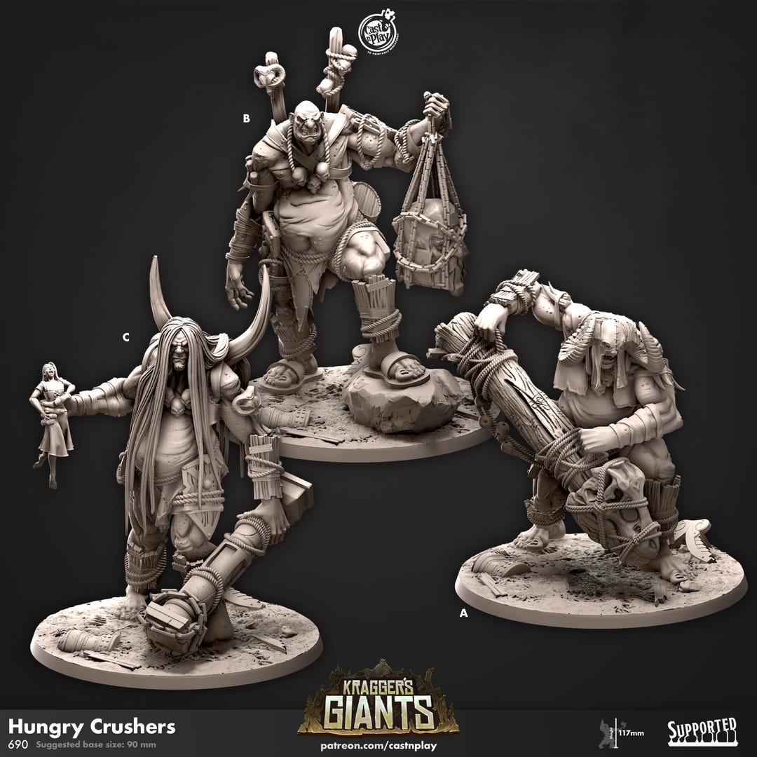Hungry Crushers - Miniature for Dnd, DSA, Pathfinder - 28 Mm, 32 Mm ...