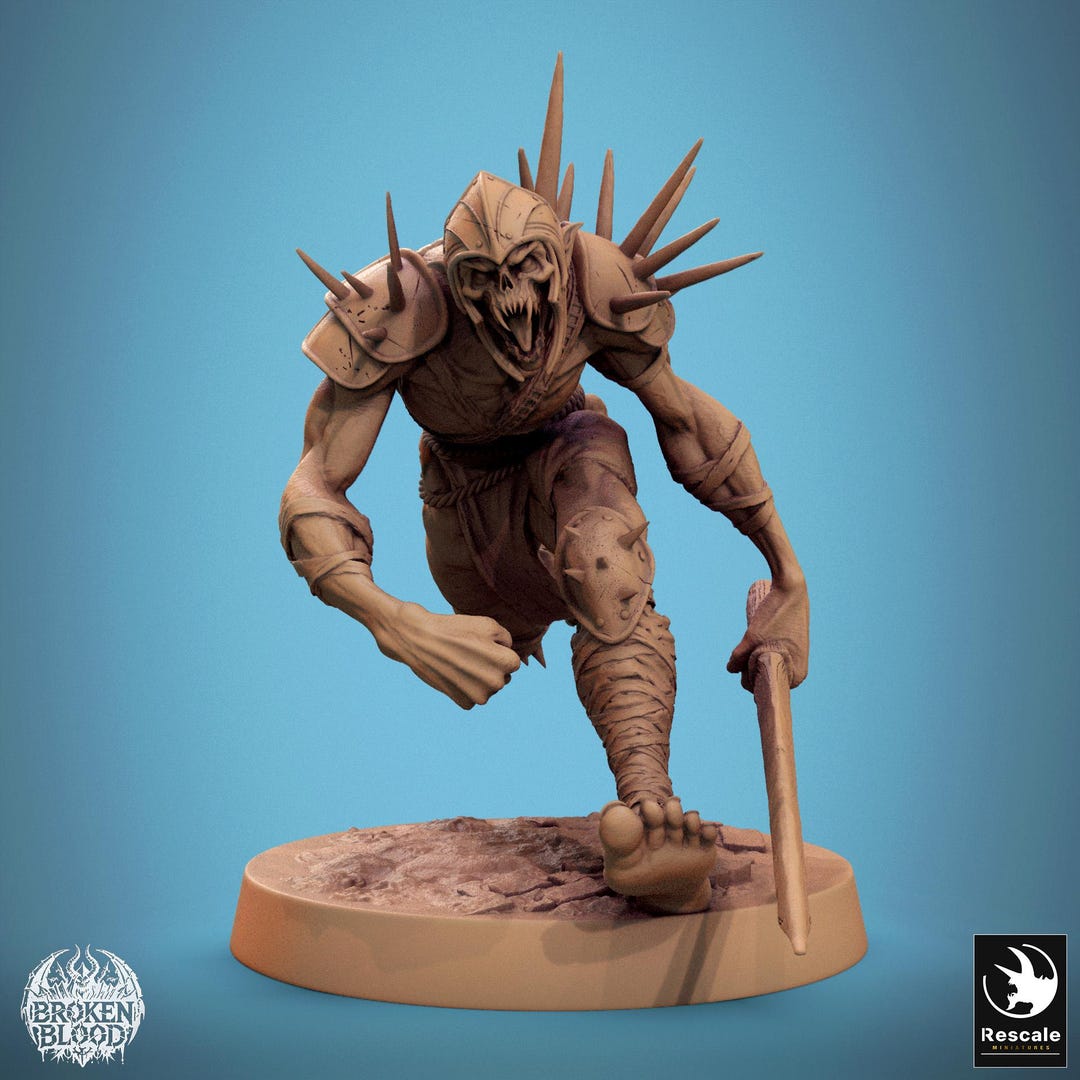 Ghoul Ravager Run Miniature for Dnd, DSA, Pathfinder 28 Mm, 32 Mm ...