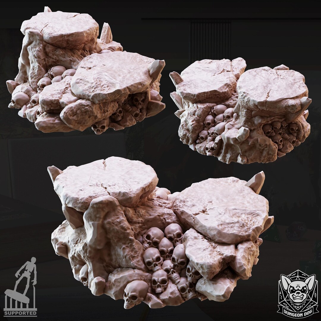 Rock Skull - Terrain Miniature for Dnd, DSA, Pathfinder, RPG Tabletop ...