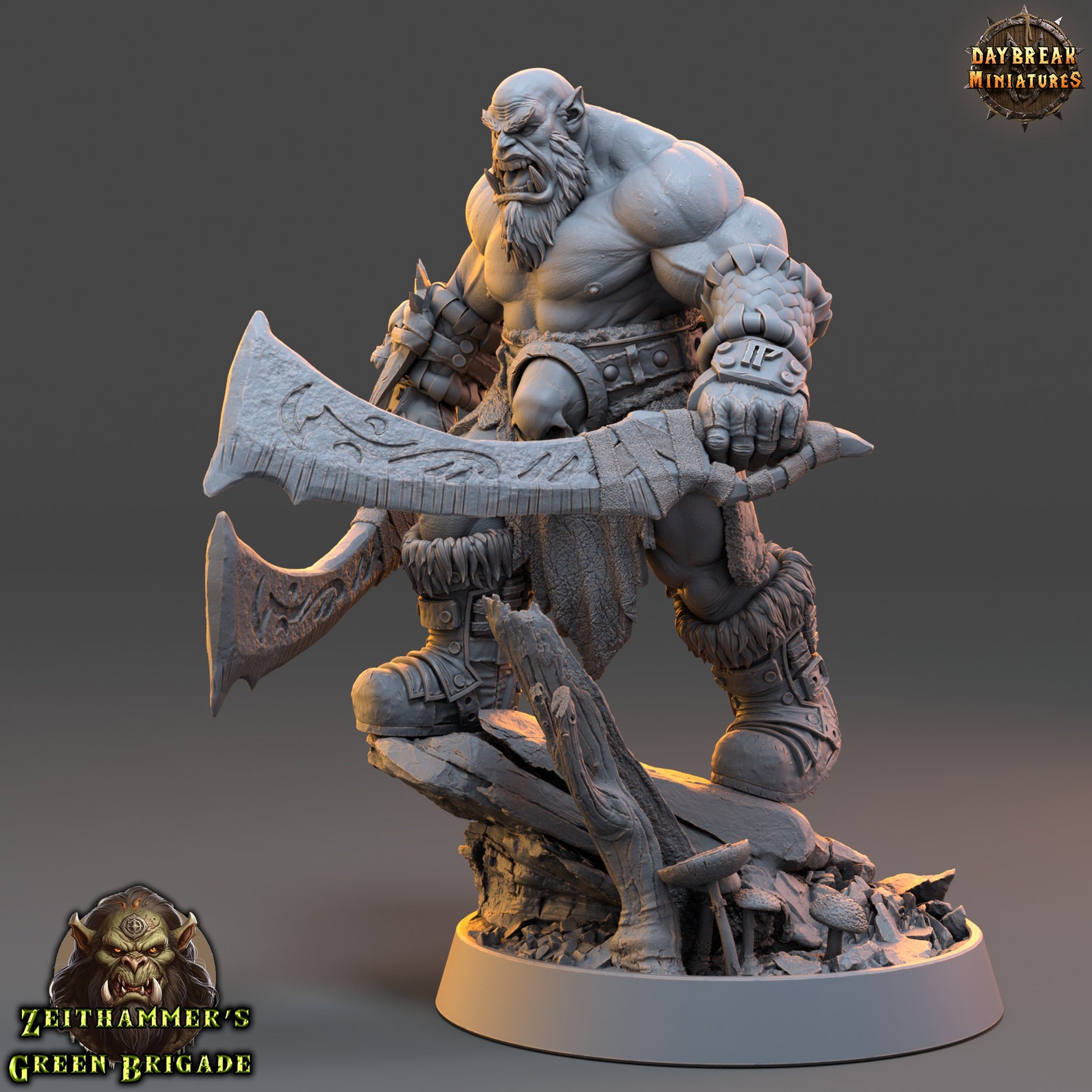 Orc Grozler Hang Tabletop Dnd Miniature 28 Mm 32 Mm With - Etsy UK
