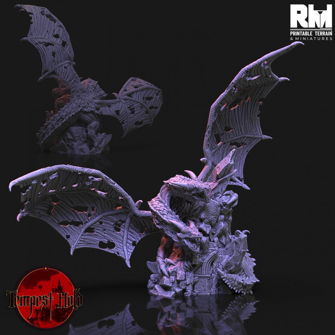Zombie Dragon - Very Large Dragon for D&D E5, DSA, Pathfinder - Resin ...