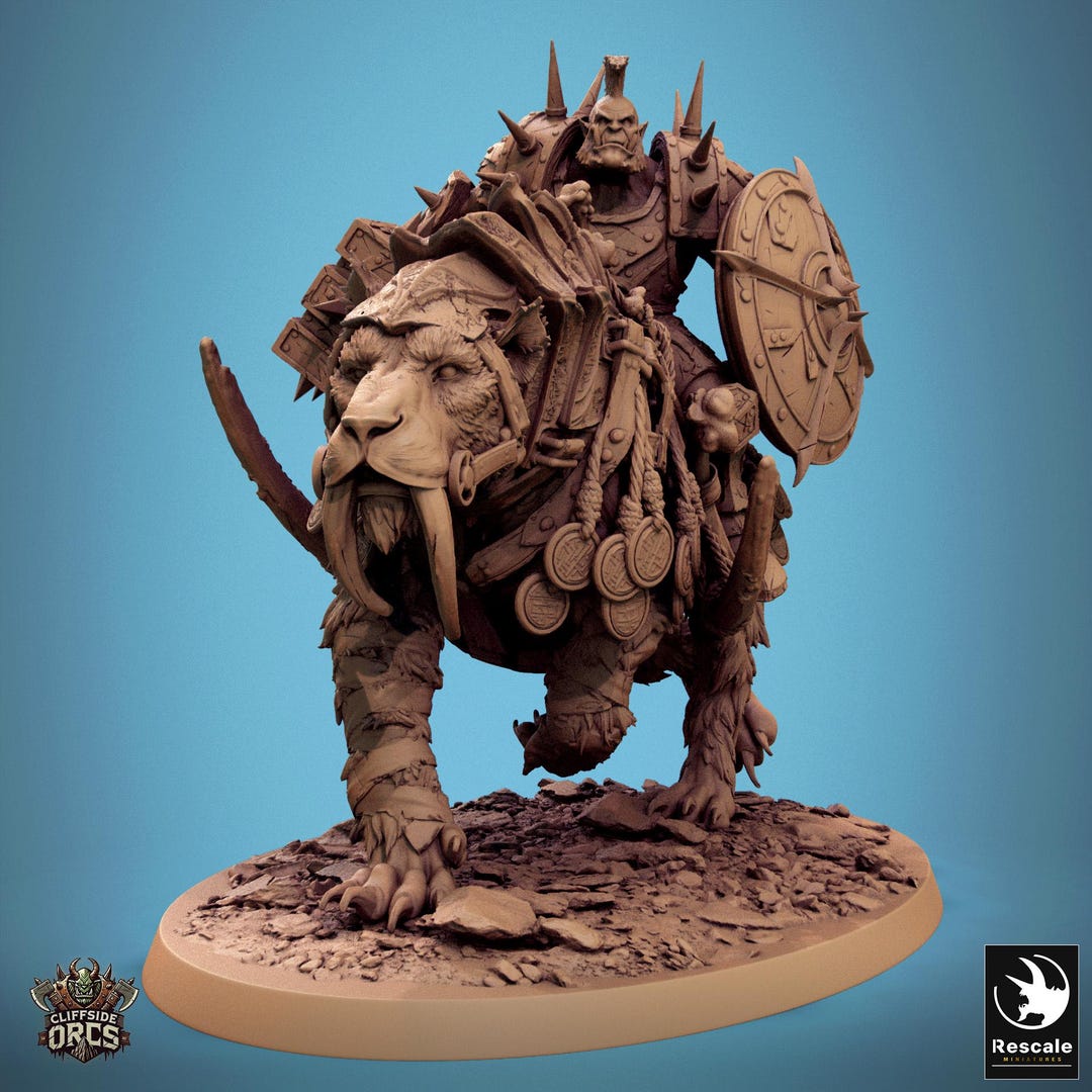Sabertooth Walk - Mount Miniature for Dnd, DSA, Pathfinder, RPG ...