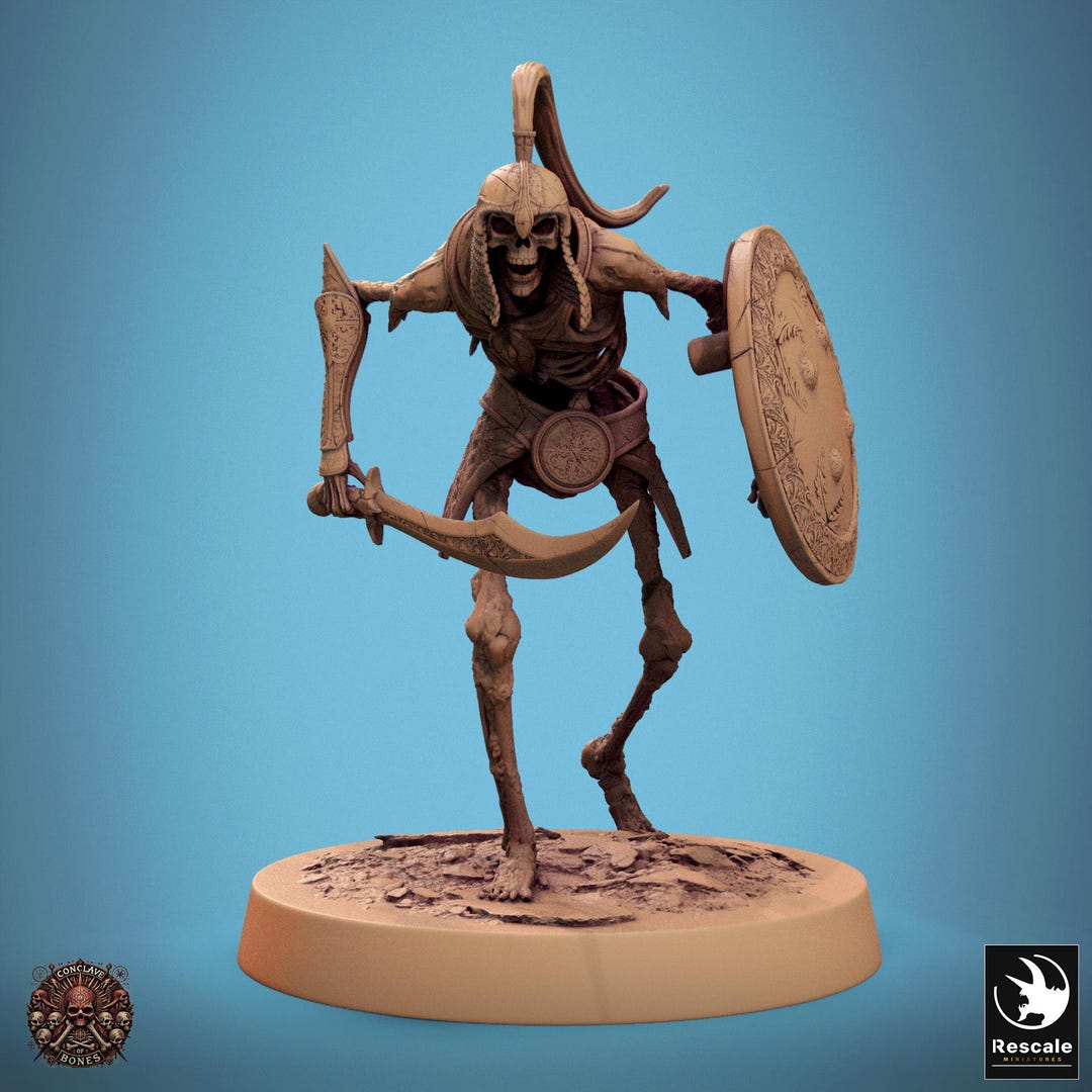 Persian Skeleton Guard Walk B - Miniature for Dnd, DSA, Pathfinder ...