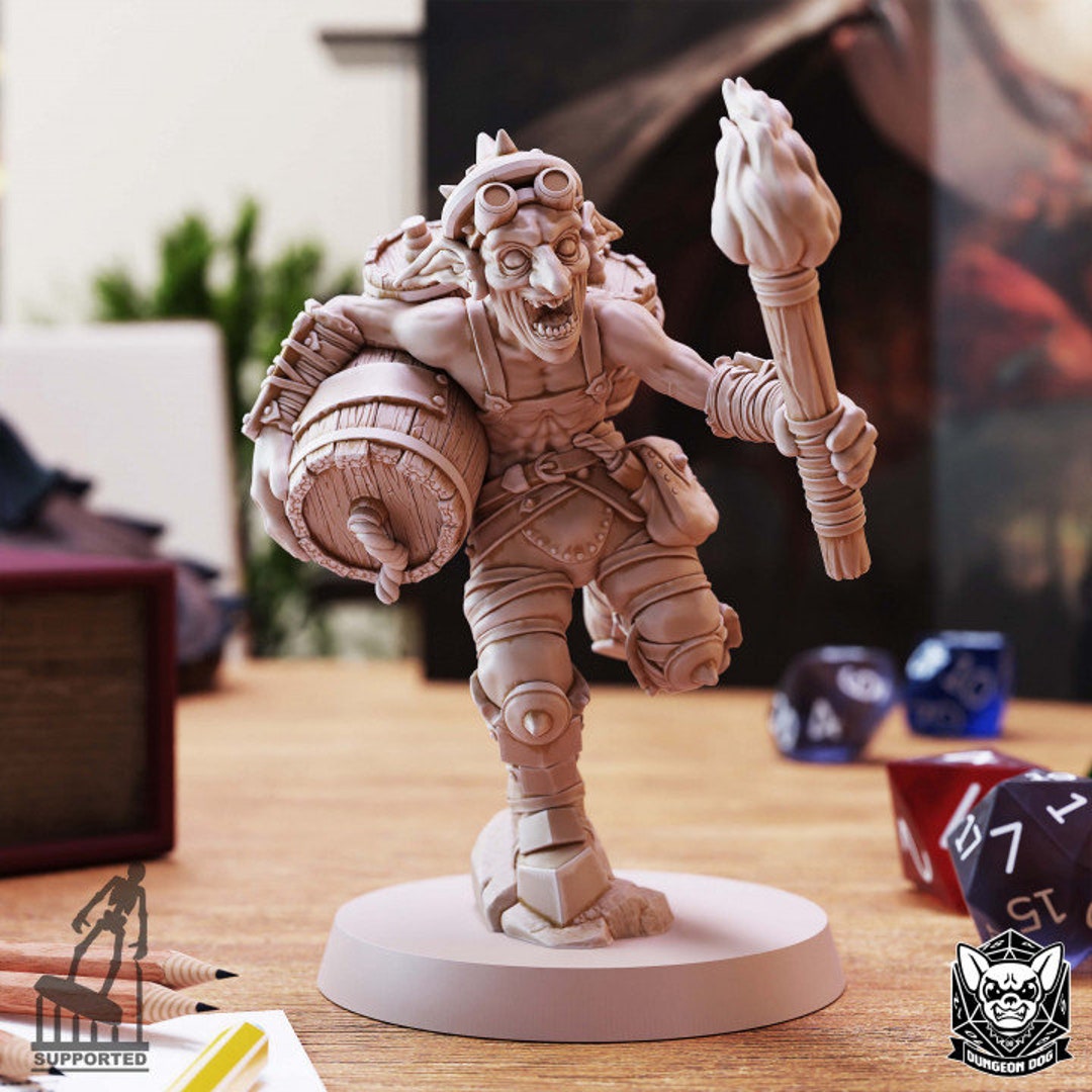 Goblin Bomber - 2 Resin Miniatures - Tabletop Dnd DSA and RPG Miniature ...