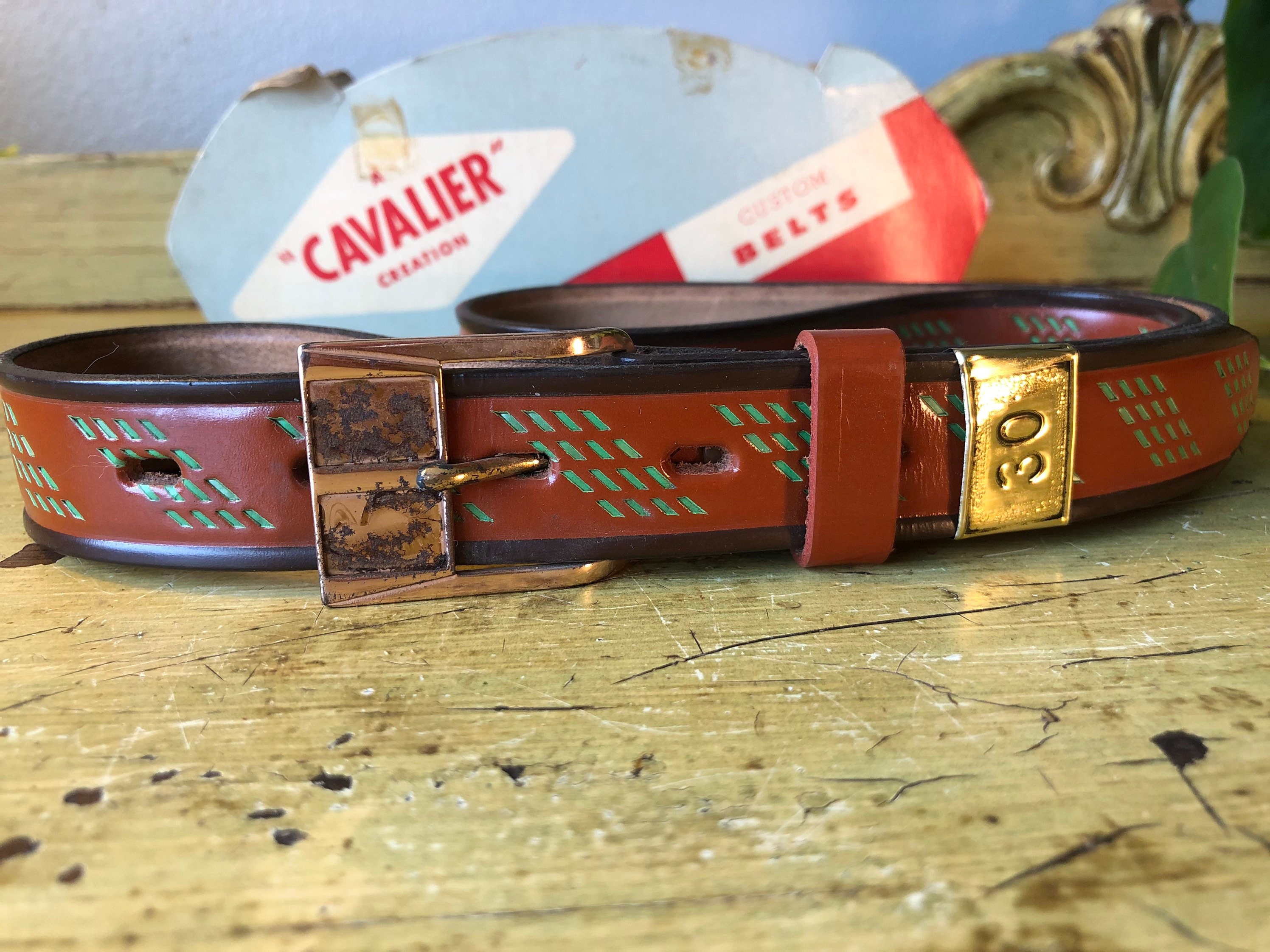 Vintage Retro Mens or Womens Leather Belts, New Old Stock From the 50s ...
