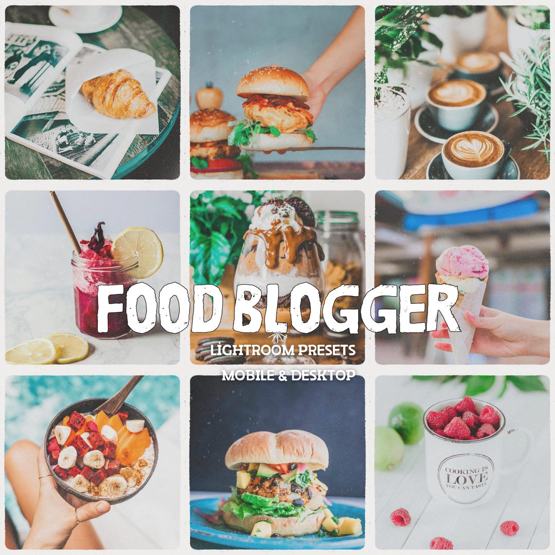 20 FOOD Presets, Mobile Lightroom Presets, Meal Presets, Foodstagram ...
