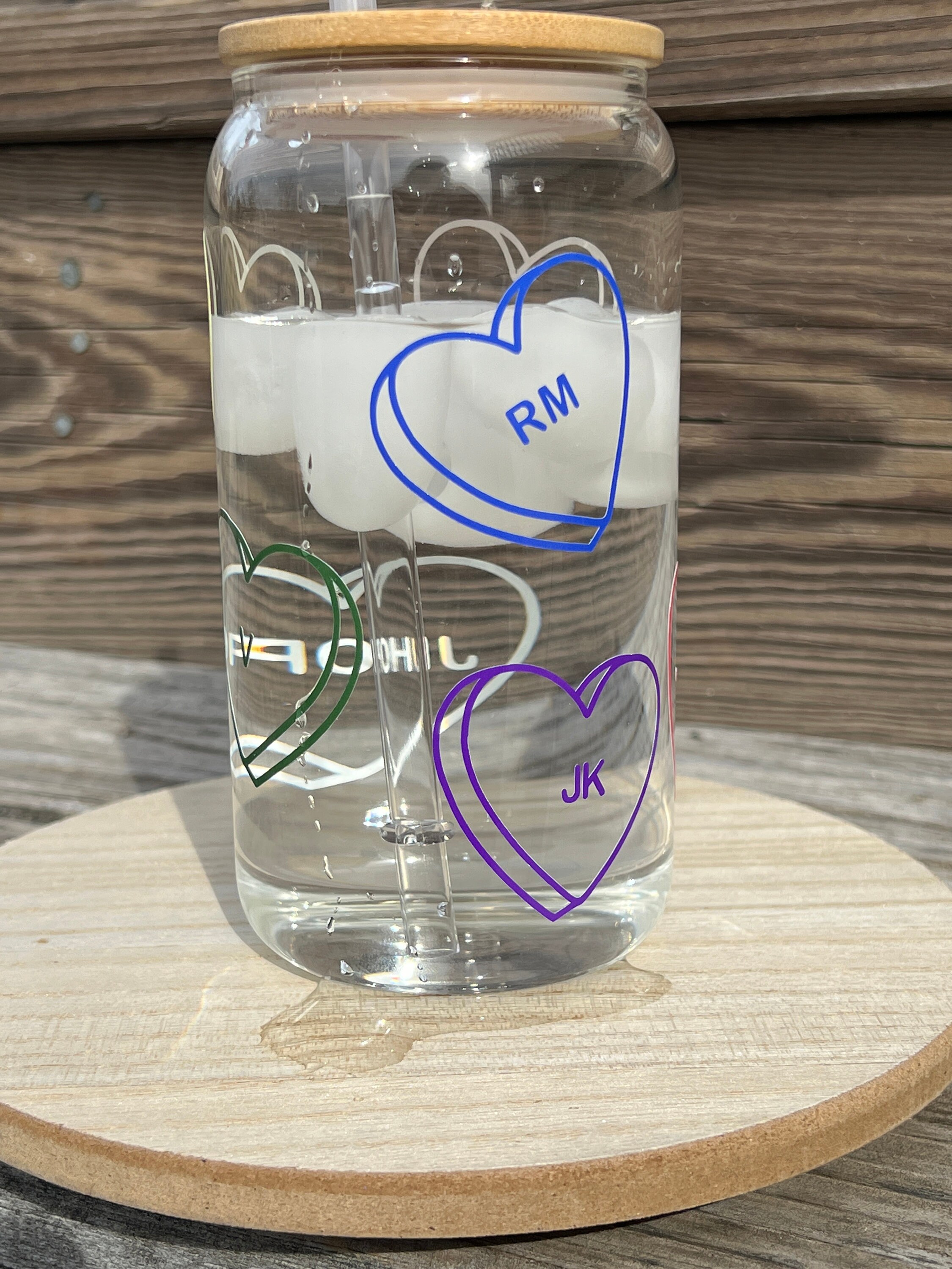 BTS Color Changing Candy Heart Glass - Etsy