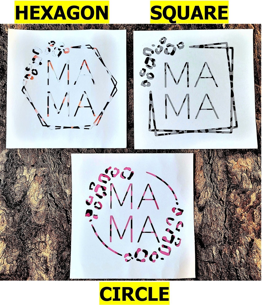 Cheetah MAMA Decal Leopard Boy Mom Girl Mama Sticker Laptop Car Water ...