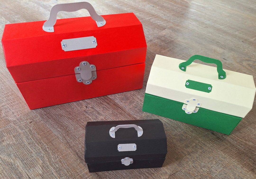 Toolbox or Tackle Box Gift Box! 3 SIZES Available in Cardstock! Unique ...