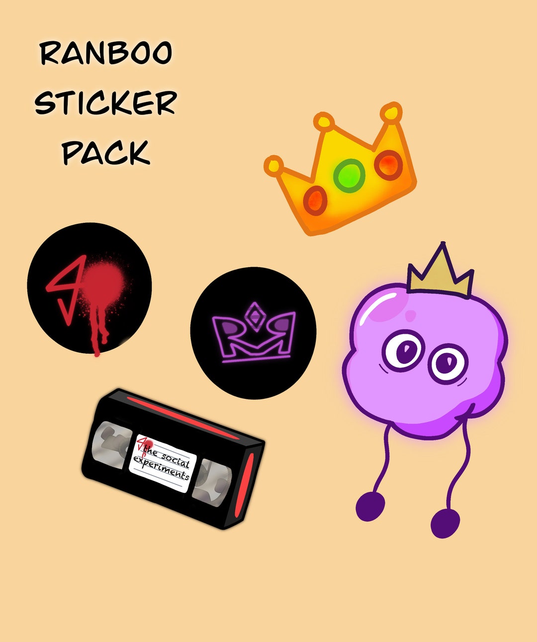 Ranboo Sticker Pack Generation Loss Ranbrand - Etsy