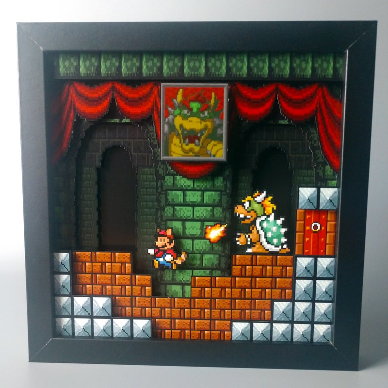 Mario Shadow Box - Etsy