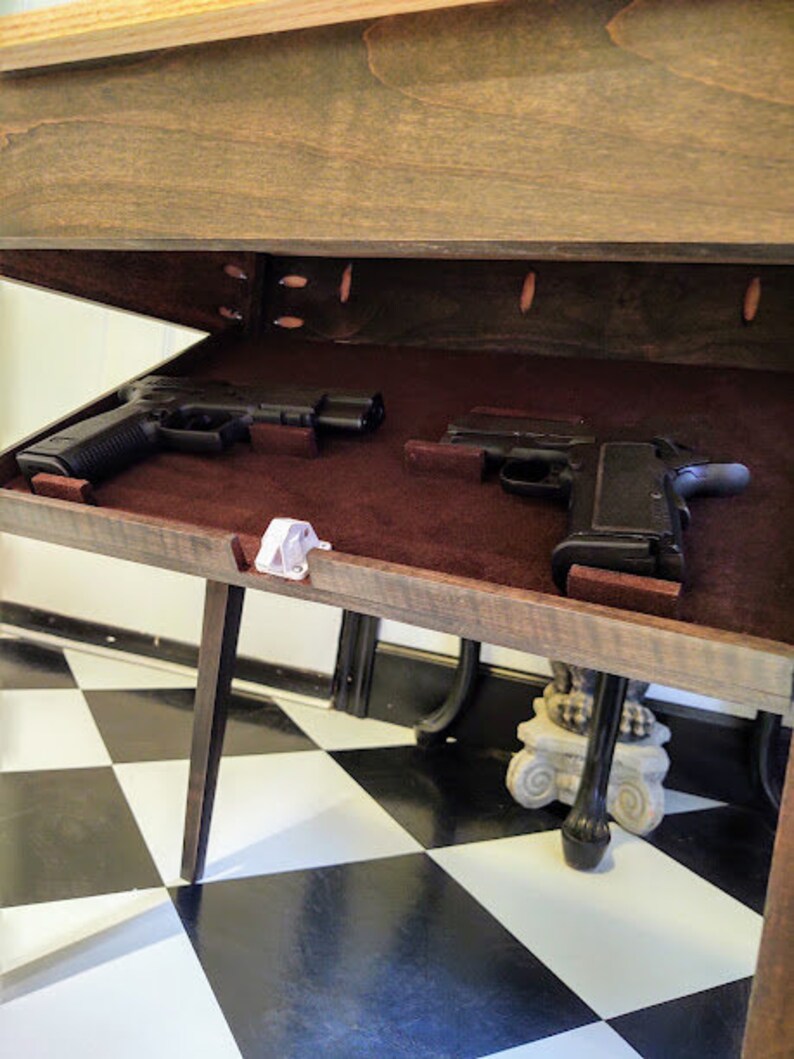 White Oak and Ebony Concealment Table. - Etsy