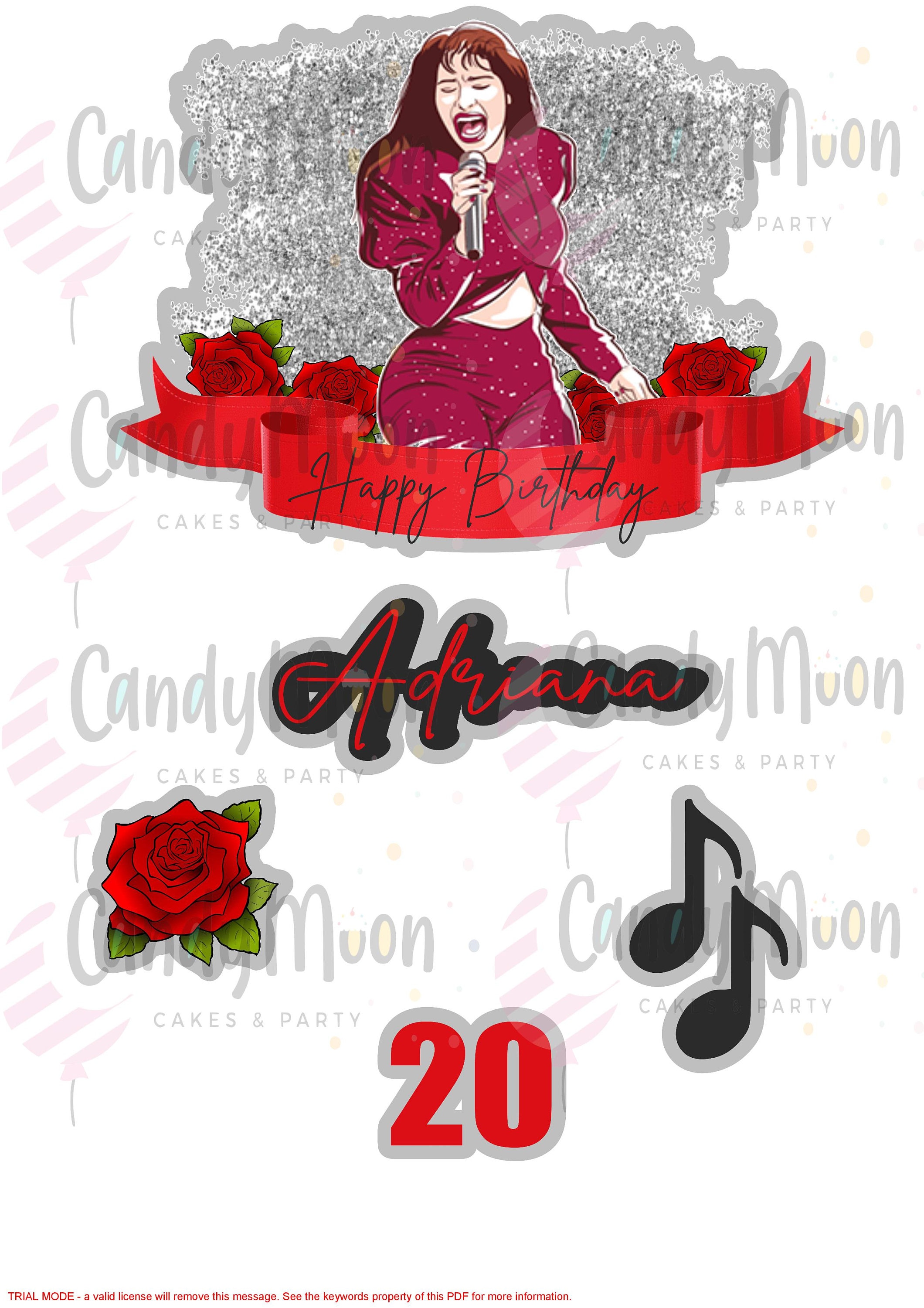 Selena, Selena Cake Topper, Selena Banner, Selena Birthday, Selena ...