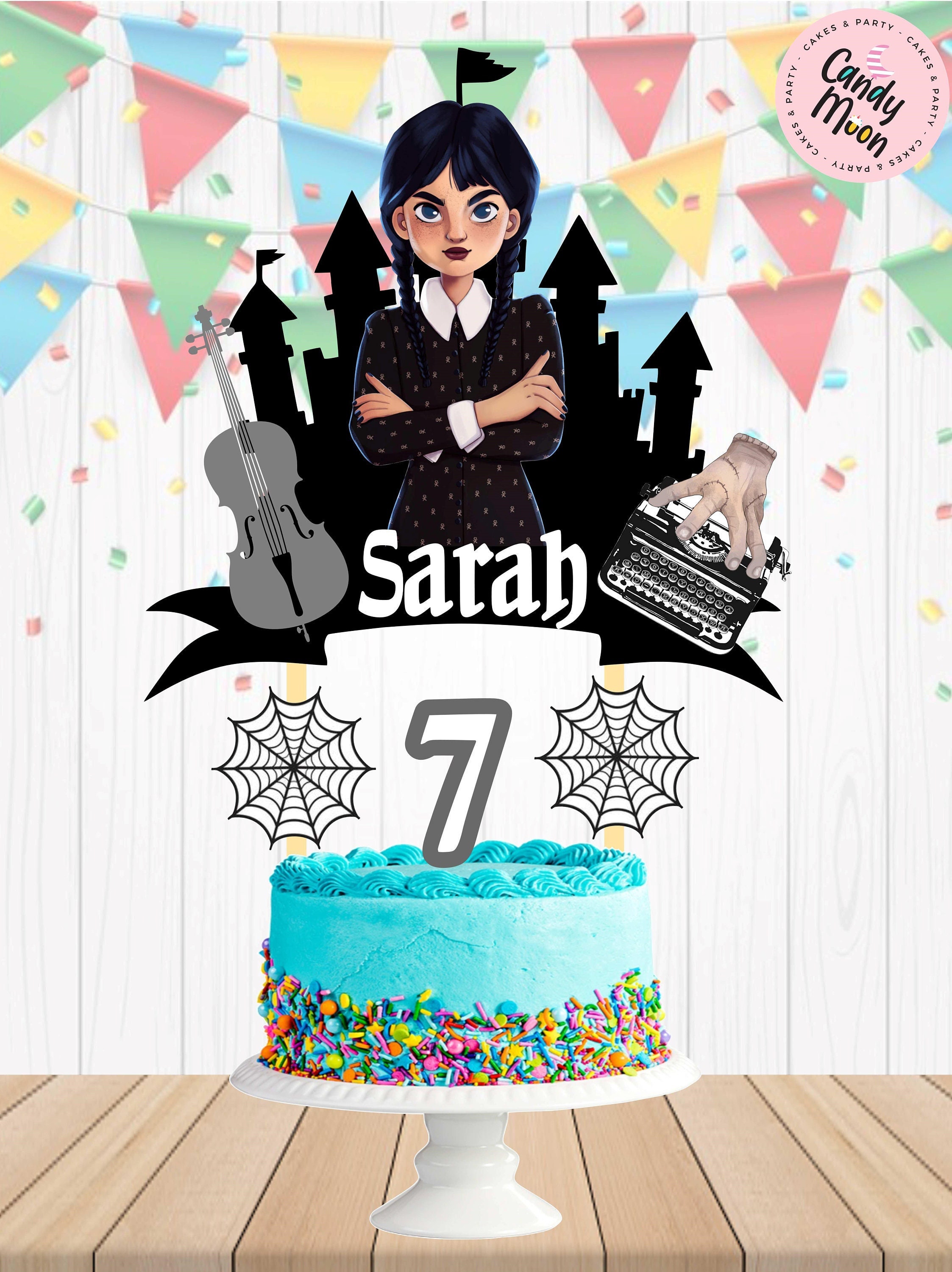 Merlina, Merlina Cake Topper, Merlina Banner, Merlina Birthday, Merlina ...