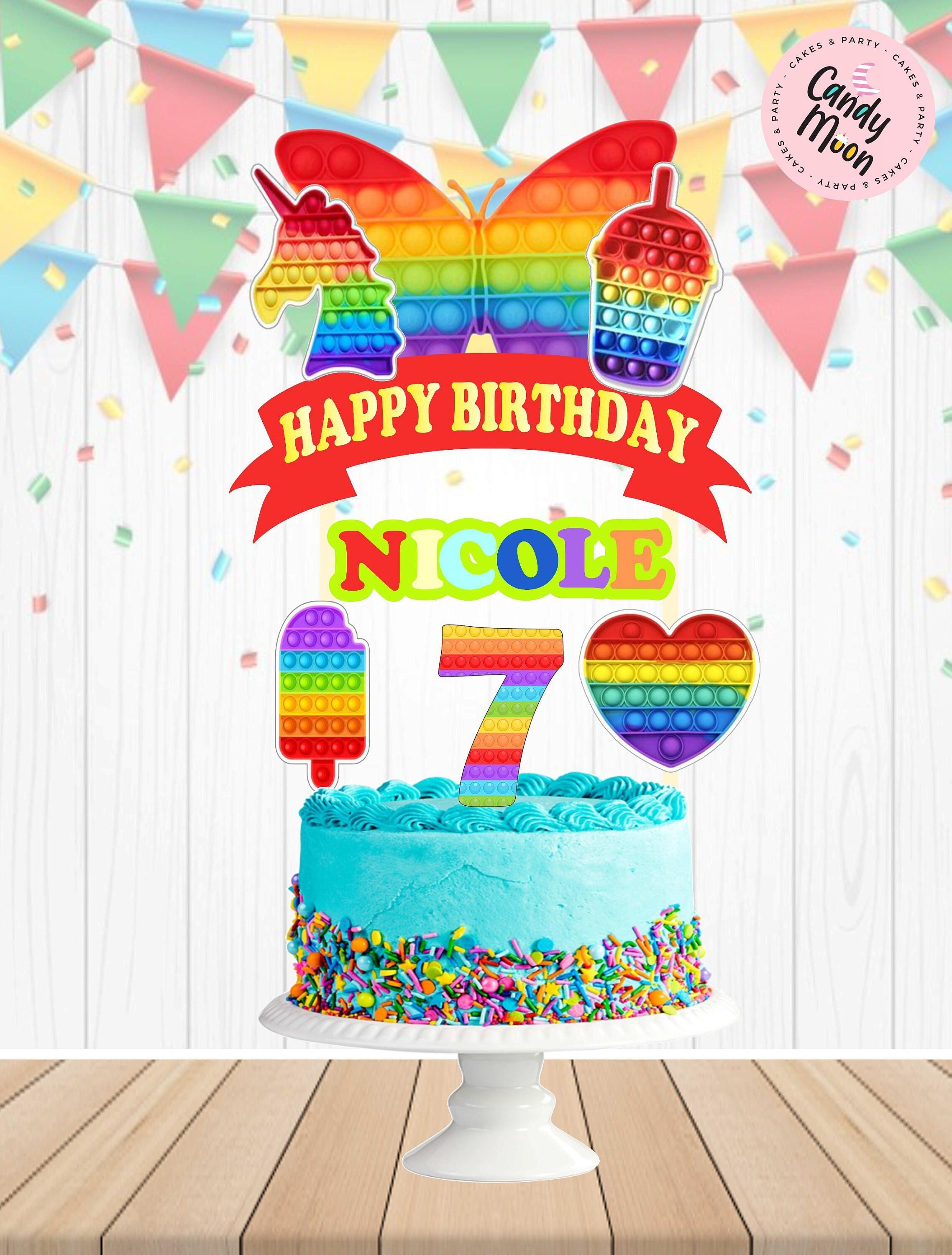 Pop It, Pop It Cake Topper, Pop It Banner, Pop It Birthday, Pop It ...
