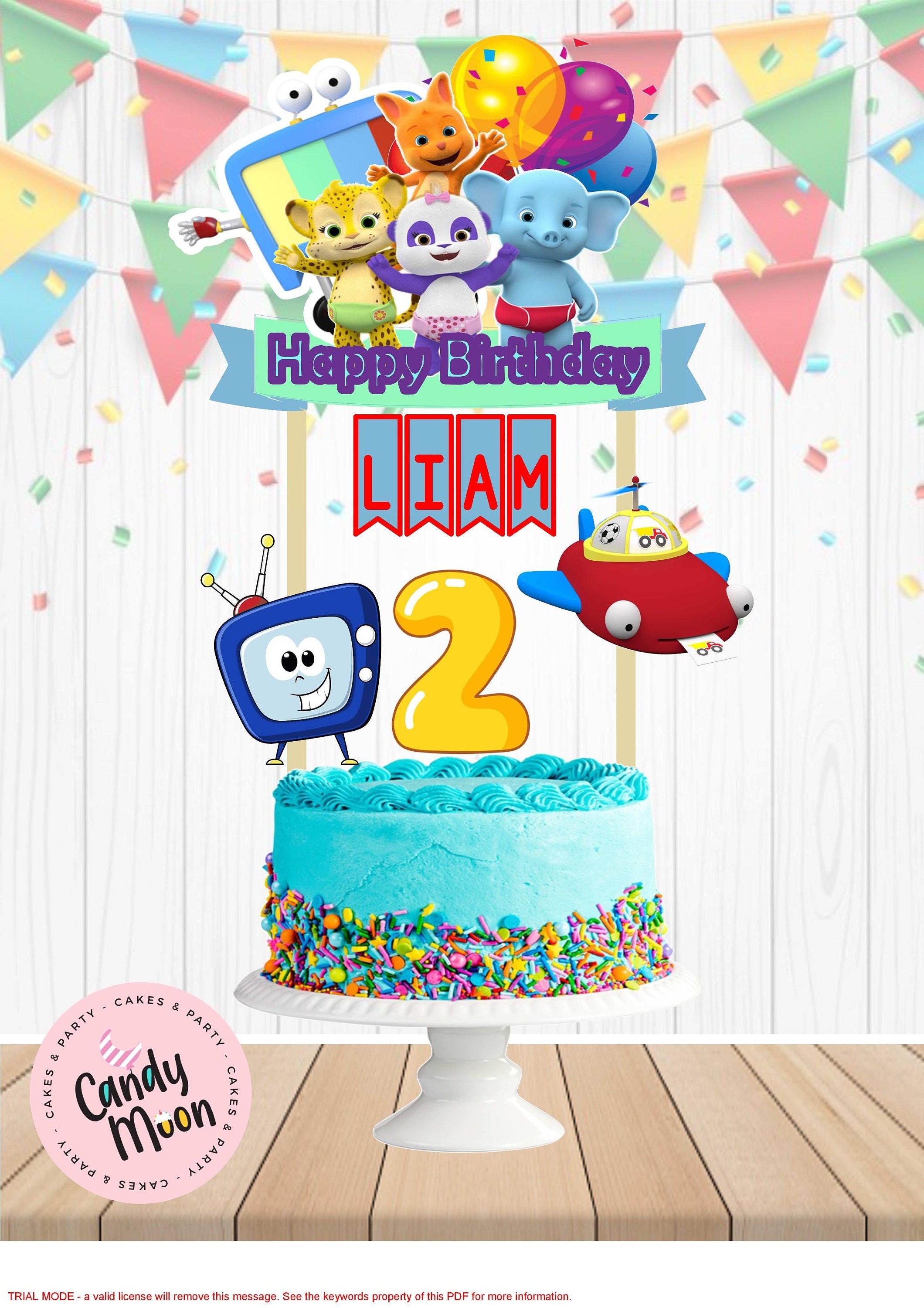 Word Party, Word Party Cake Topper, Word Party Banner, Word Party ...