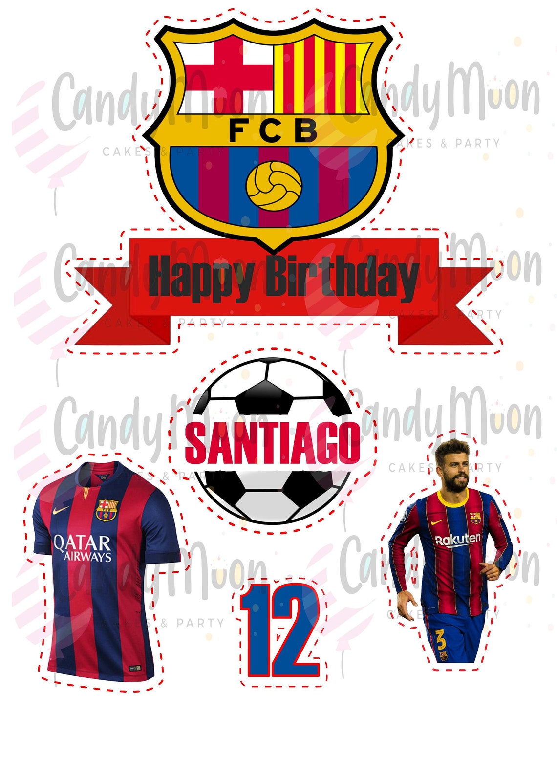 FC Barcelona Fc Barcelona Cake Topper Fc Barcelona Banner - Etsy