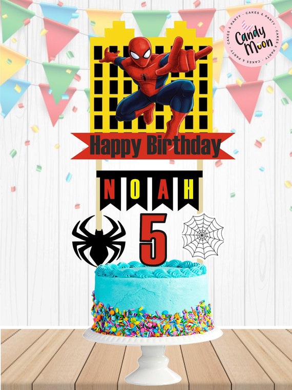 Spiderman Spiderman Cake Topper Spiderman Banner Spiderman | Etsy