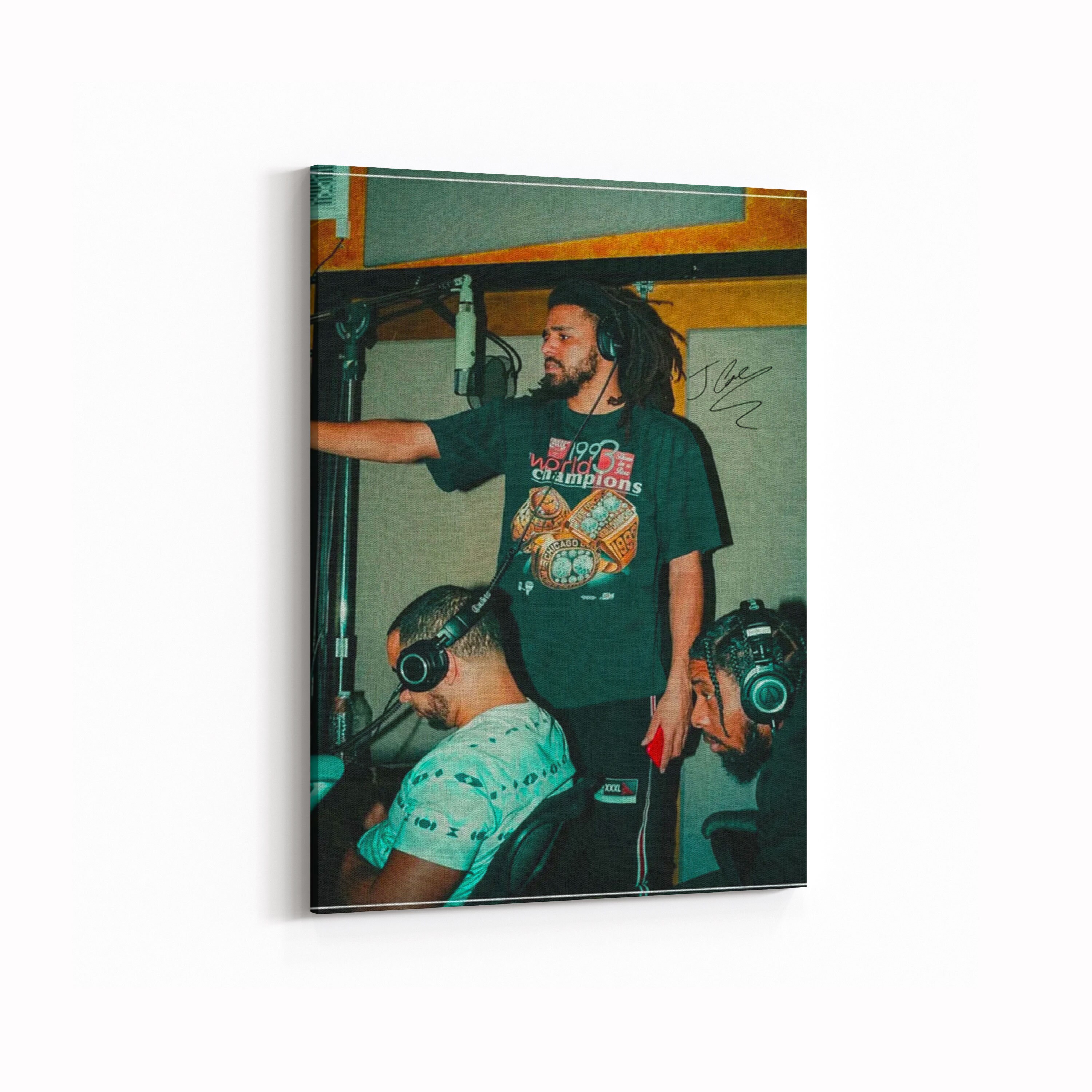 J Cole Poster Studio| Street Art on Canvas | Rapper Art | Free Shipping ...