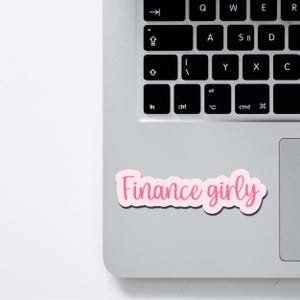 Finance Girly Sticker, Finance Sticker, Girl in Finance Sticker ...