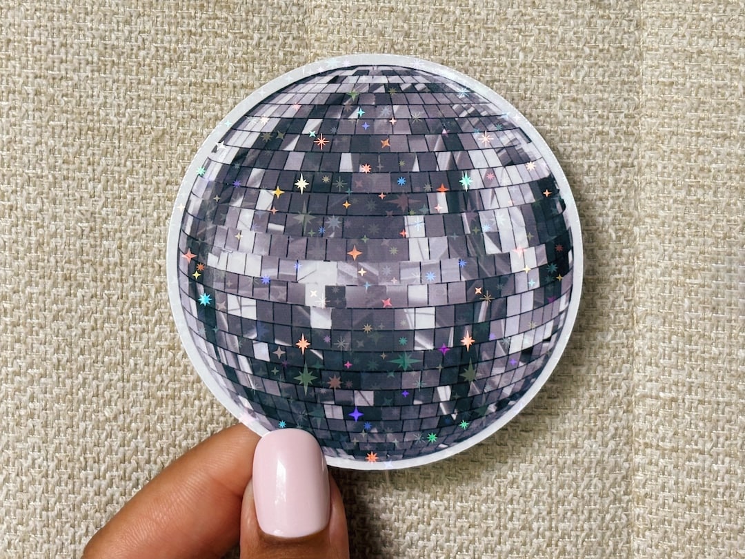 Holographic Disco Ball Sticker, Disco Ball, Unique, Cool Stickers ...