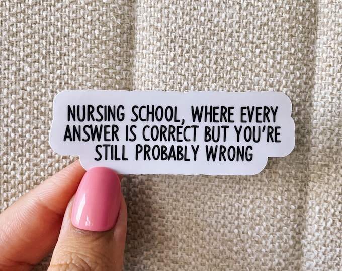 Nursing School Decal Sticker Pack Nurse Appreciation Gift Set of 5 Cute ...