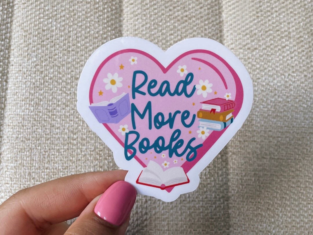 Read More Books Sticker, Sarcastic Stickers, Reading Sticker, Funny ...