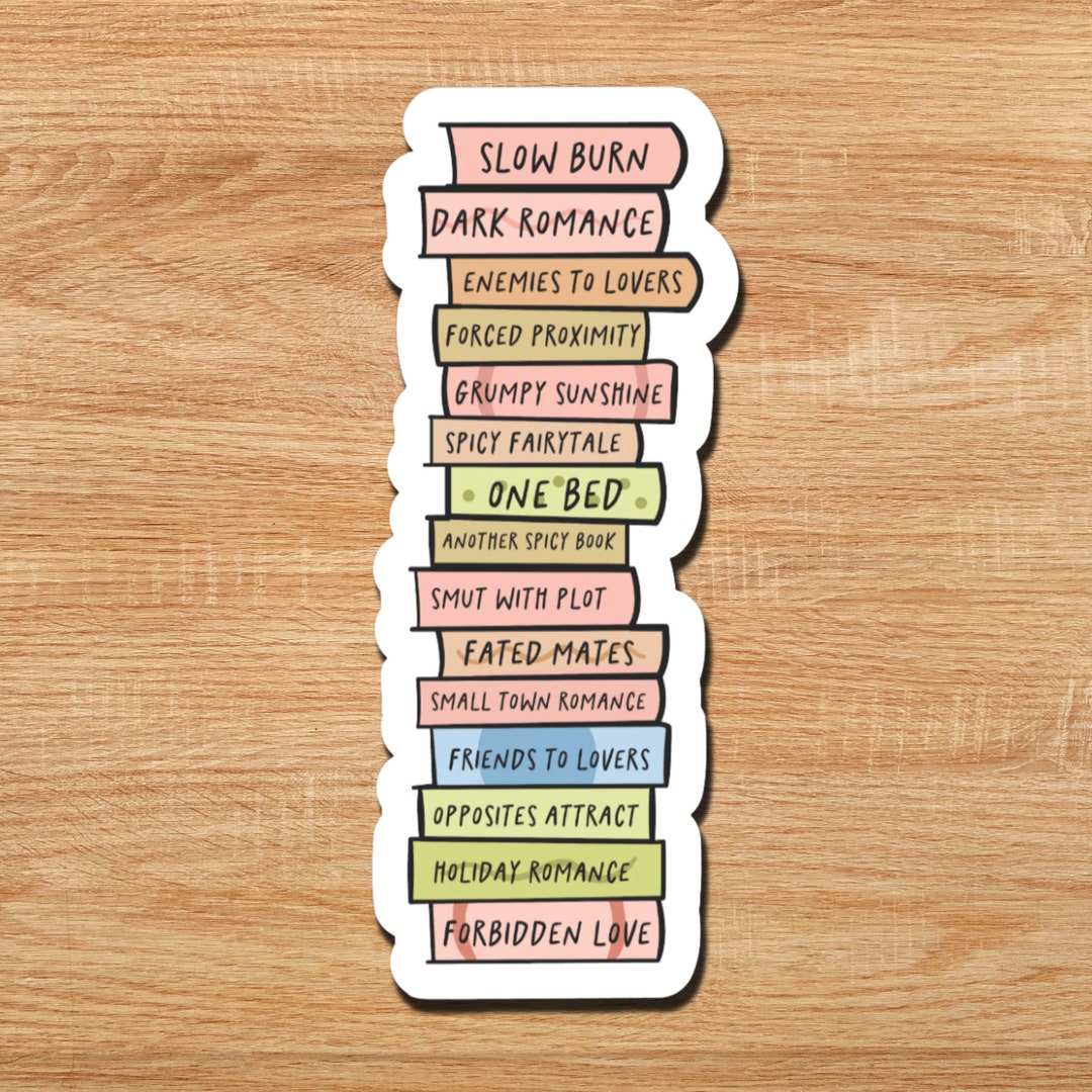 Book Tropes Sticker, Sarcastic Stickers, Reading Stickers, Funny ...