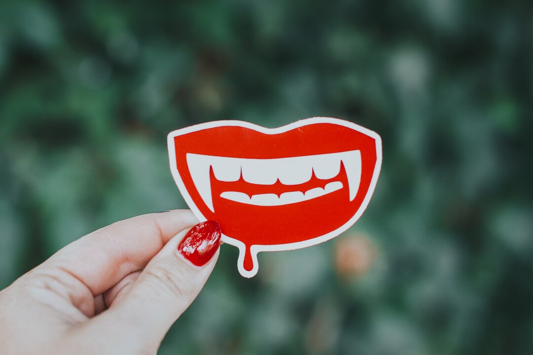 Vampire Sticker, Bleeding, Halloween Sticker, Spooky Sticker, Gifts for ...