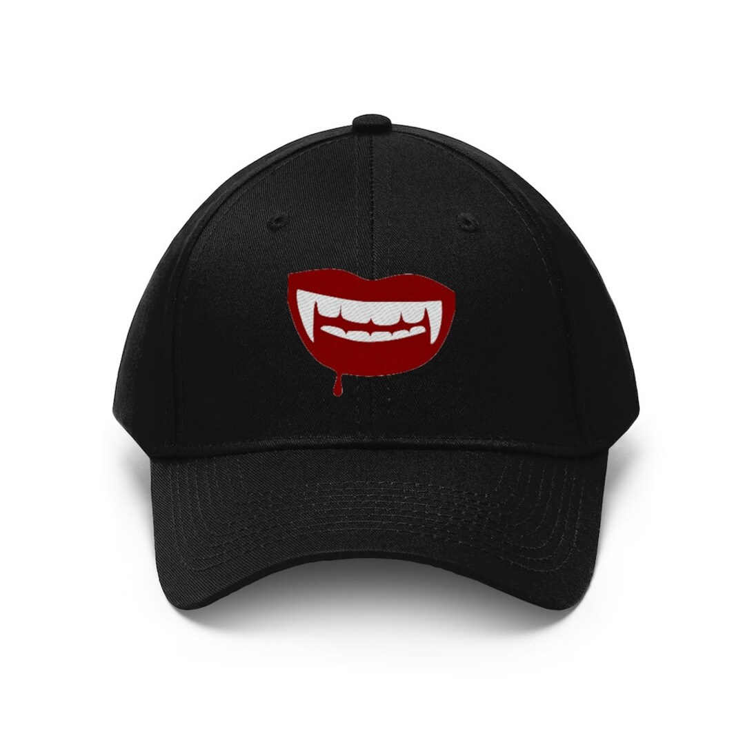 Vampire Fangs Hat, Vampire Cap, Dad-cap, Baseball Hat, Gifts for Her ...