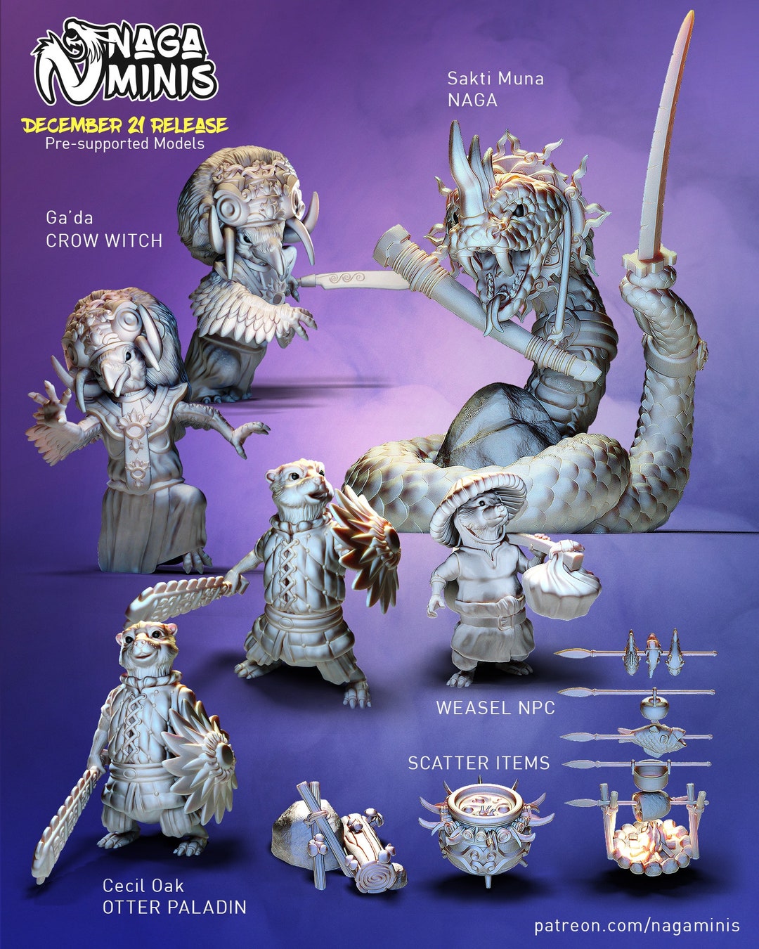Naga Miniatures December Release - Etsy
