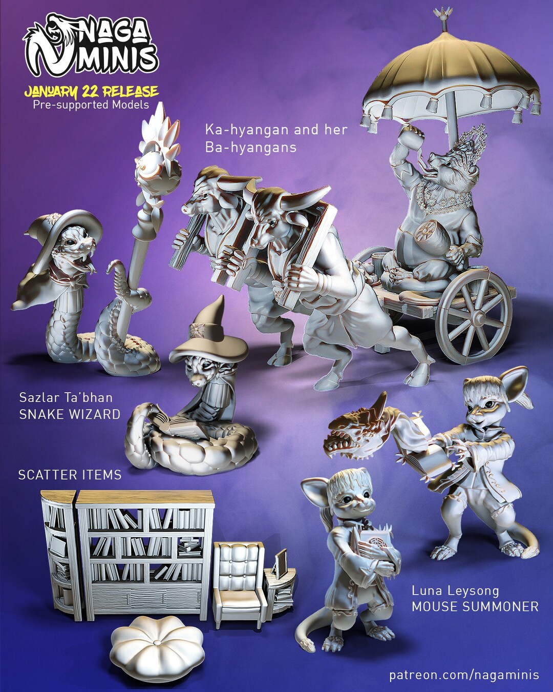 Naga Miniatures Jan 22 Set - Etsy