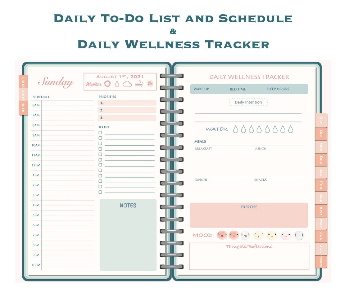 Perfect 2021-2022 Digital Planner for Wellness! (goodnotes Planner ...