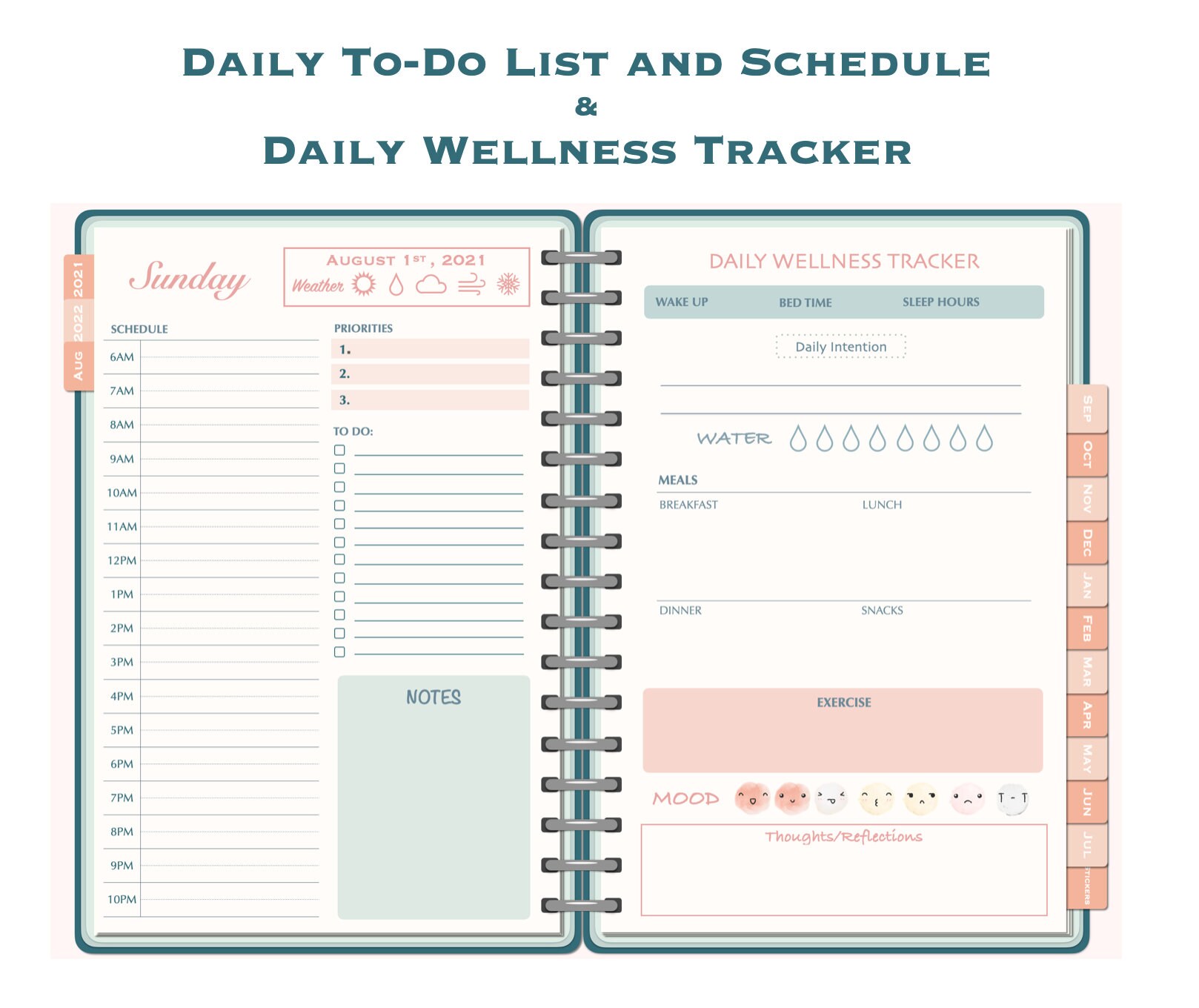 Perfect 2021-2022 Digital Planner for Wellness! (goodnotes Planner ...