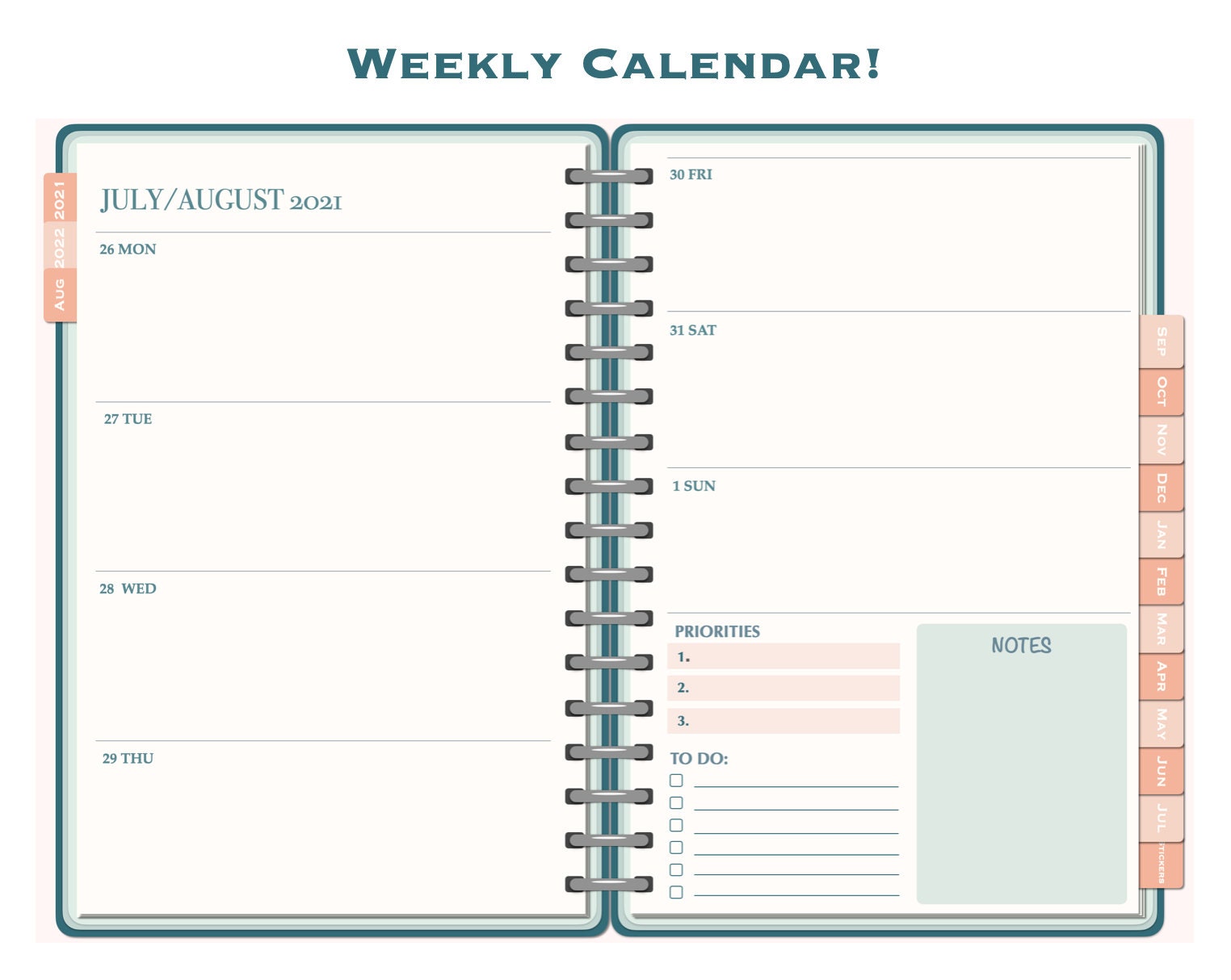 Perfect 2021-2022 Digital Planner for Wellness! (goodnotes Planner ...