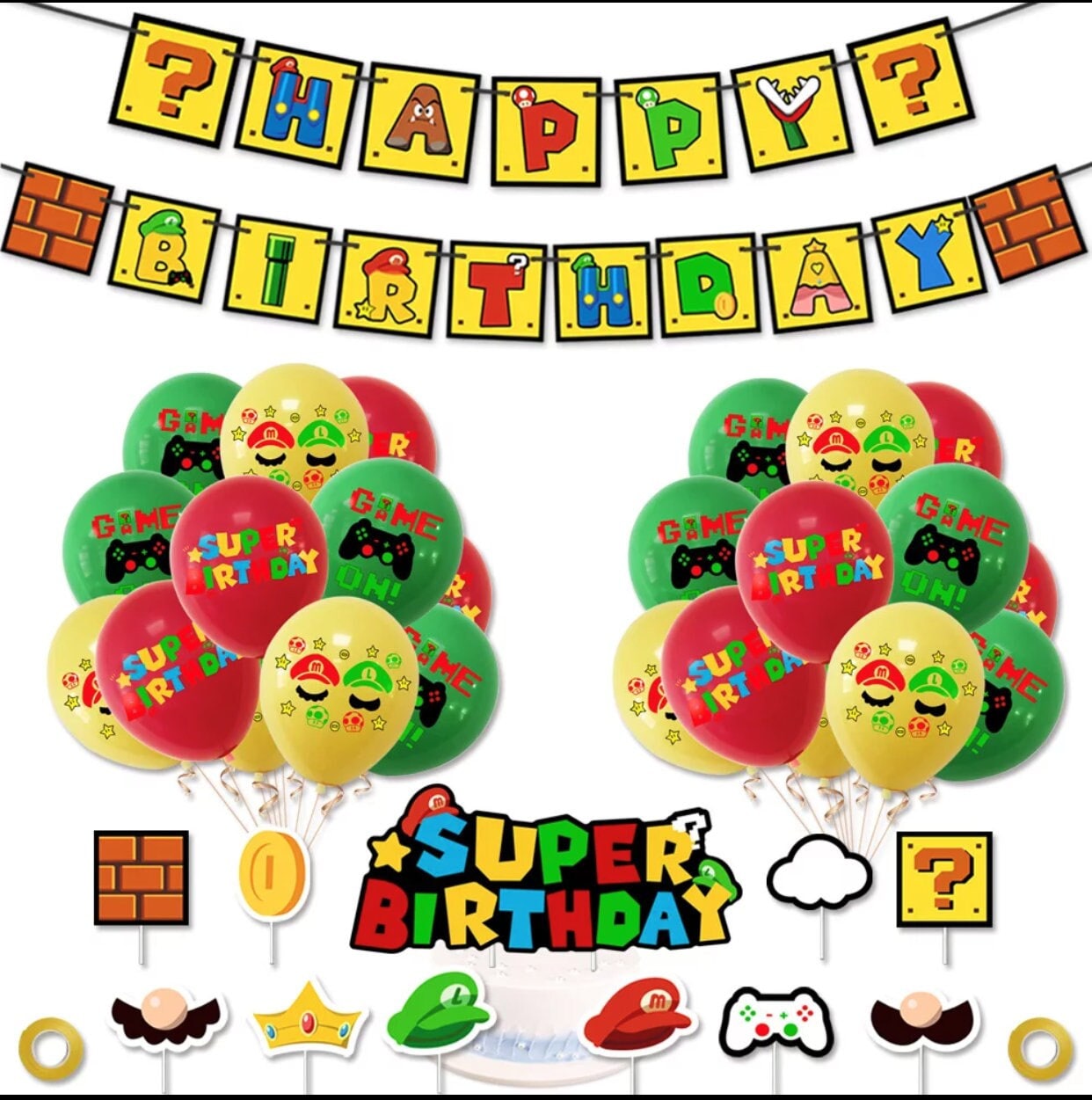 Cartoon Video Games Theme Party Supplies - Etsy
