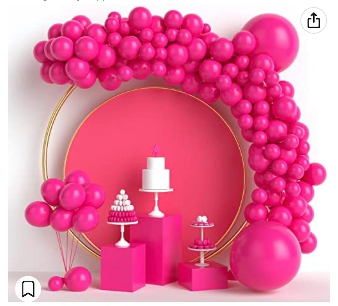 Fuchsia Pink Balloons 18”12”9”5” - Etsy