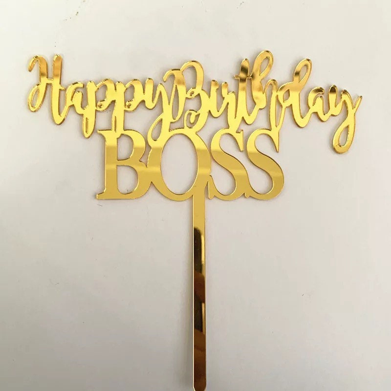 Happy Birthday Boss Cake Topper - Etsy